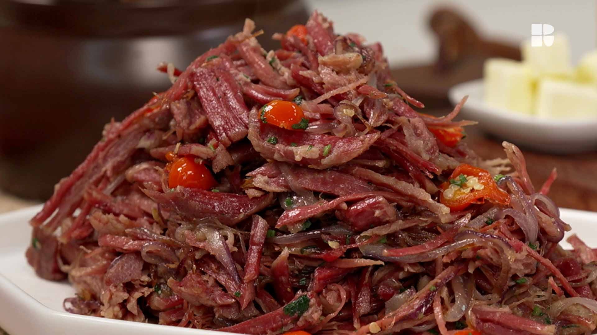 Carne-seca desfiada | Receitas