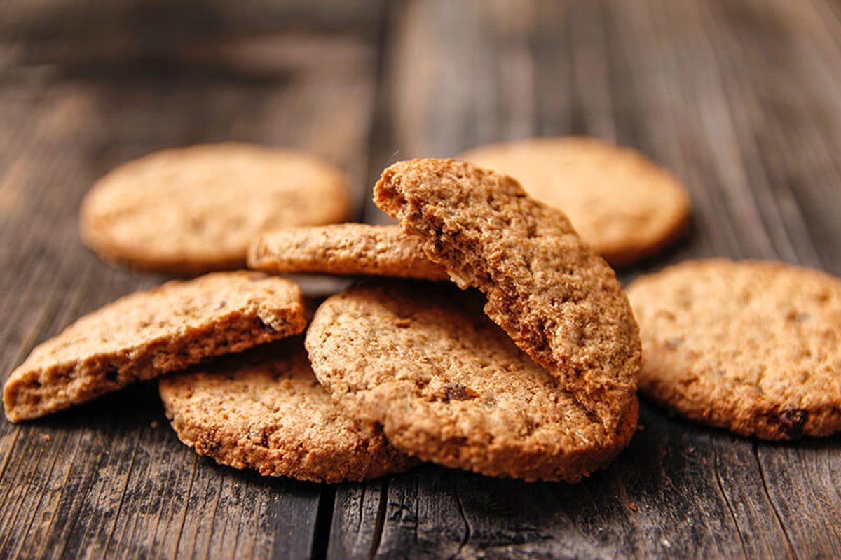 Biscoito integral com farinha de semente de abóbora