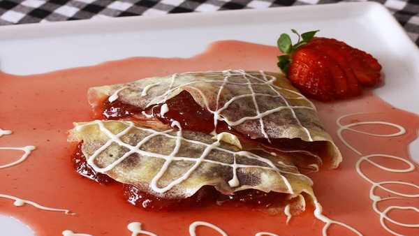 Crepe de morango | Receitas