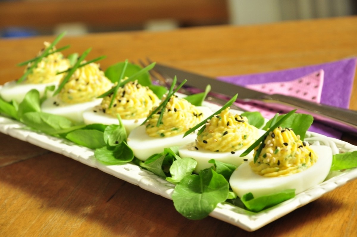 Ovos recheados | Acompanhamentos | Receitas