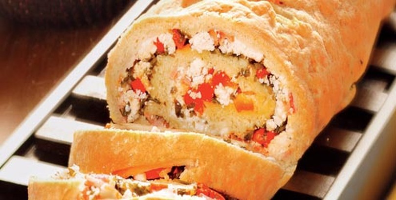 Baguete recheada com ricota | Receitas