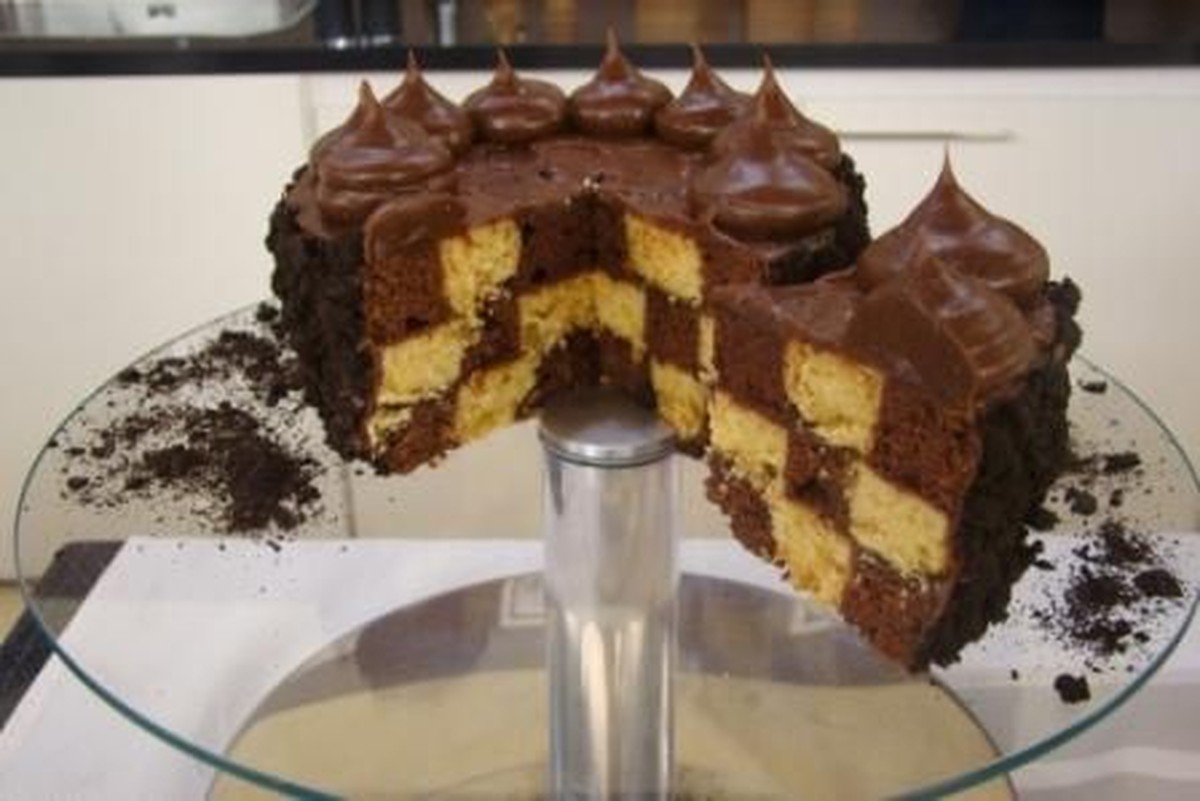 Bolo Xadrez | Bolos | Receitas