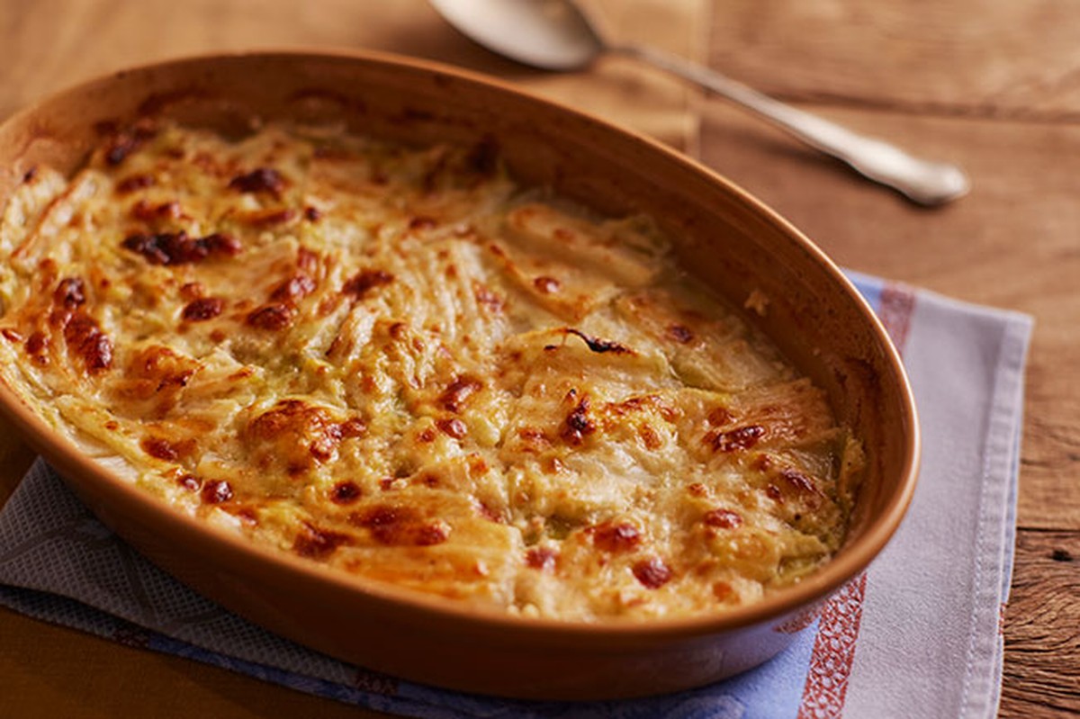 Acelga gratinada com mostarda | Cozinha Prática | Receitas