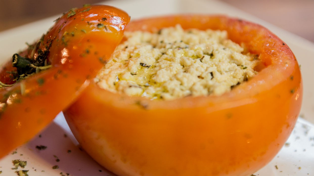 Tomate assado com tofu | Receitas
