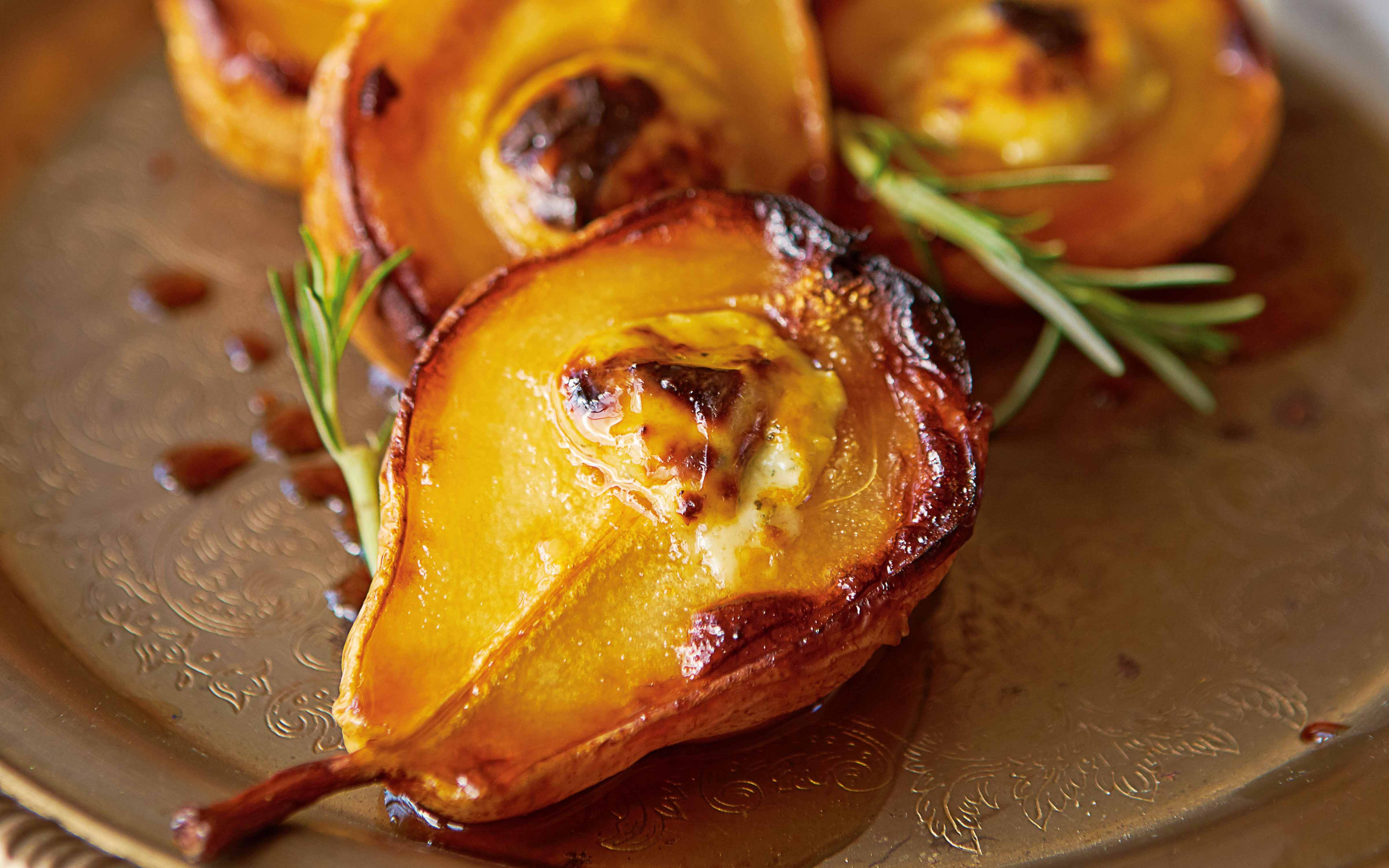 Pera com mel e gorgonzola do Ráscal | Receitas