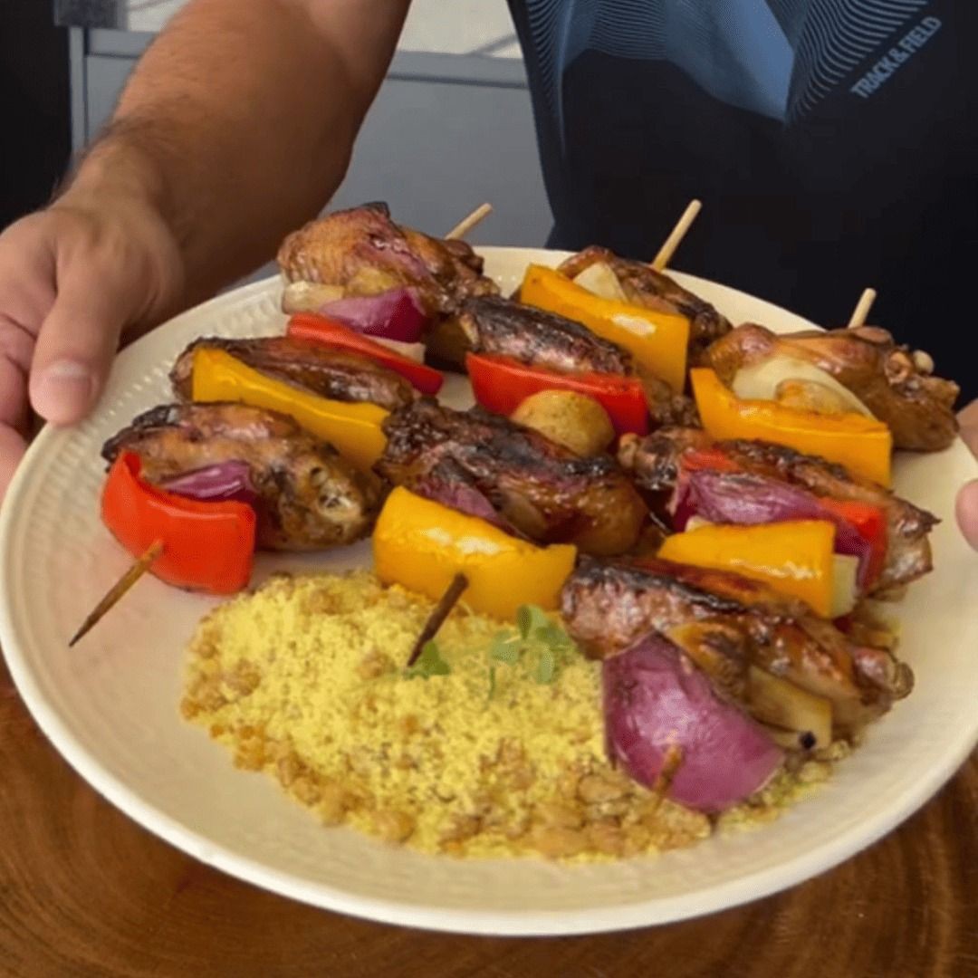 Brochetes de Frango na Brasa | Receitas