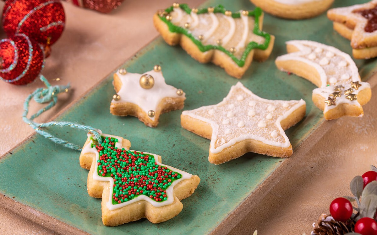 Biscoito natalino amanteigado e decorado | Natal | Receitas