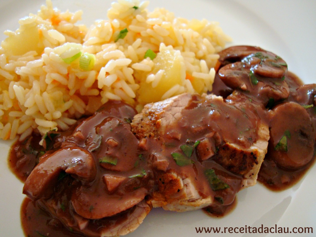Filé-mignon de Porco com Molho de Vinho | Carnes | Receitas