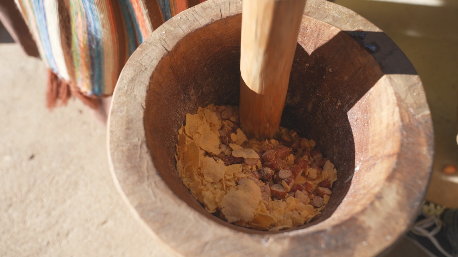 Receita de paçoca de pinhão da família Weinhardt