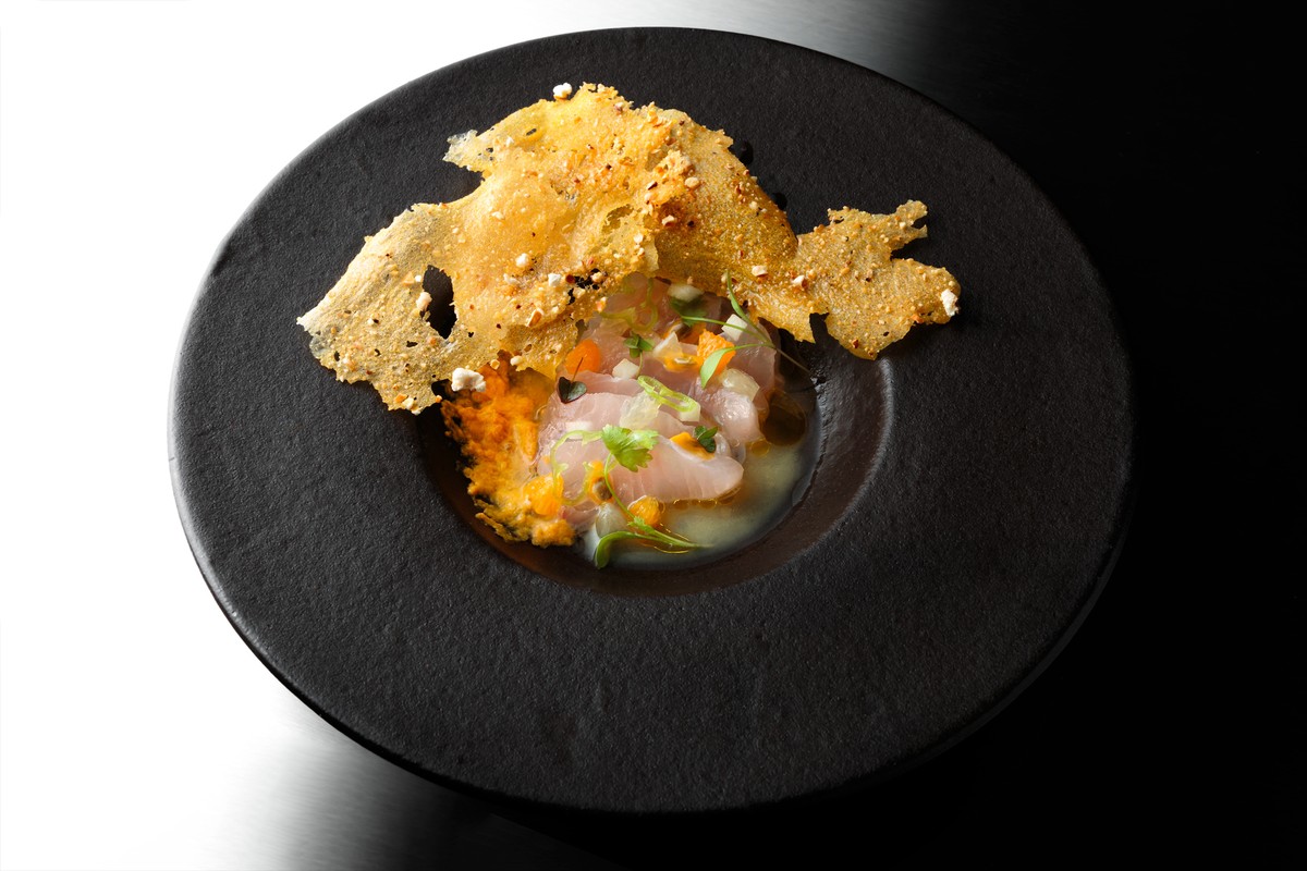 Crudo de pescado com granité de cajá da chef Lydia Gonzalez | Peixes e ...