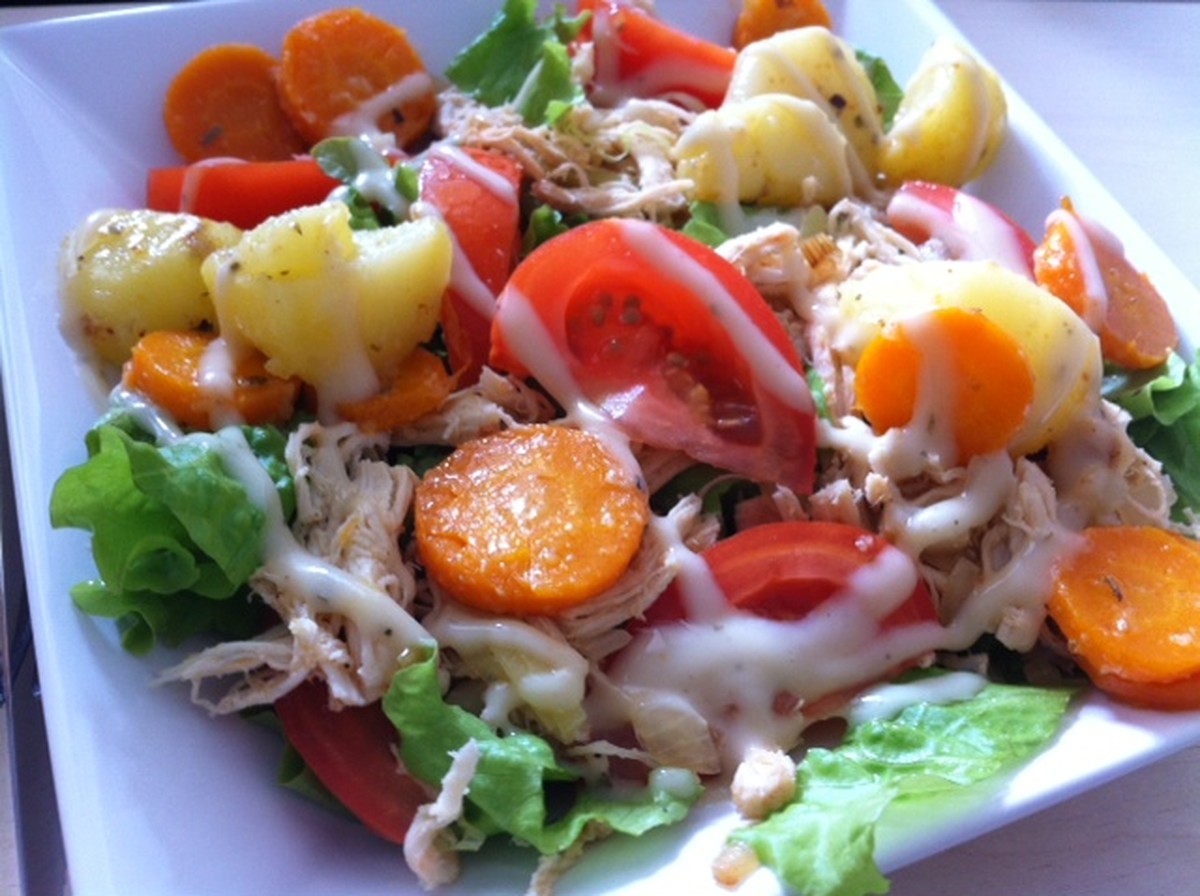 Salada com frango | Saladas | Receitas