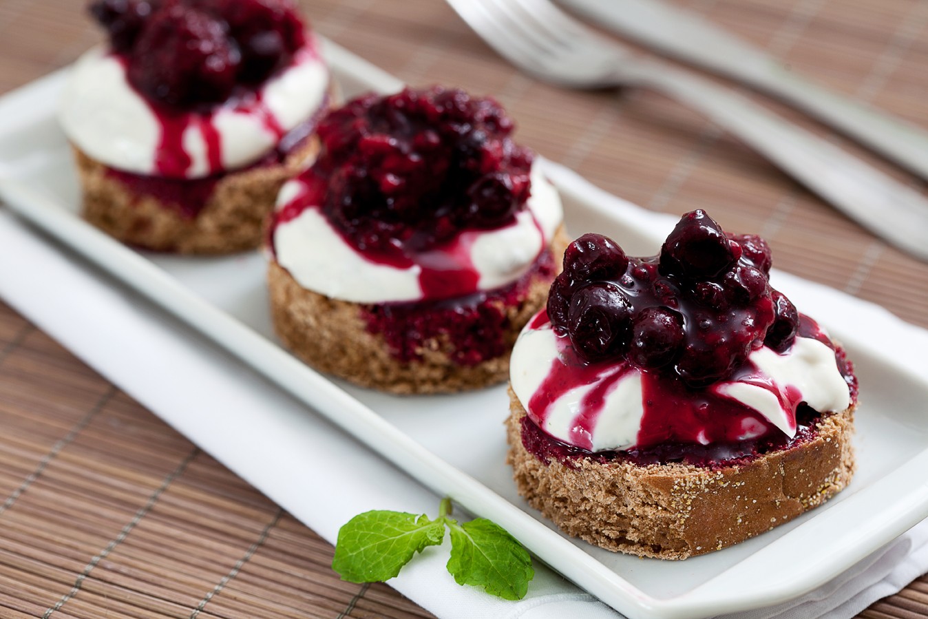 Canapés de Cheesecake Wickbold | Receitas