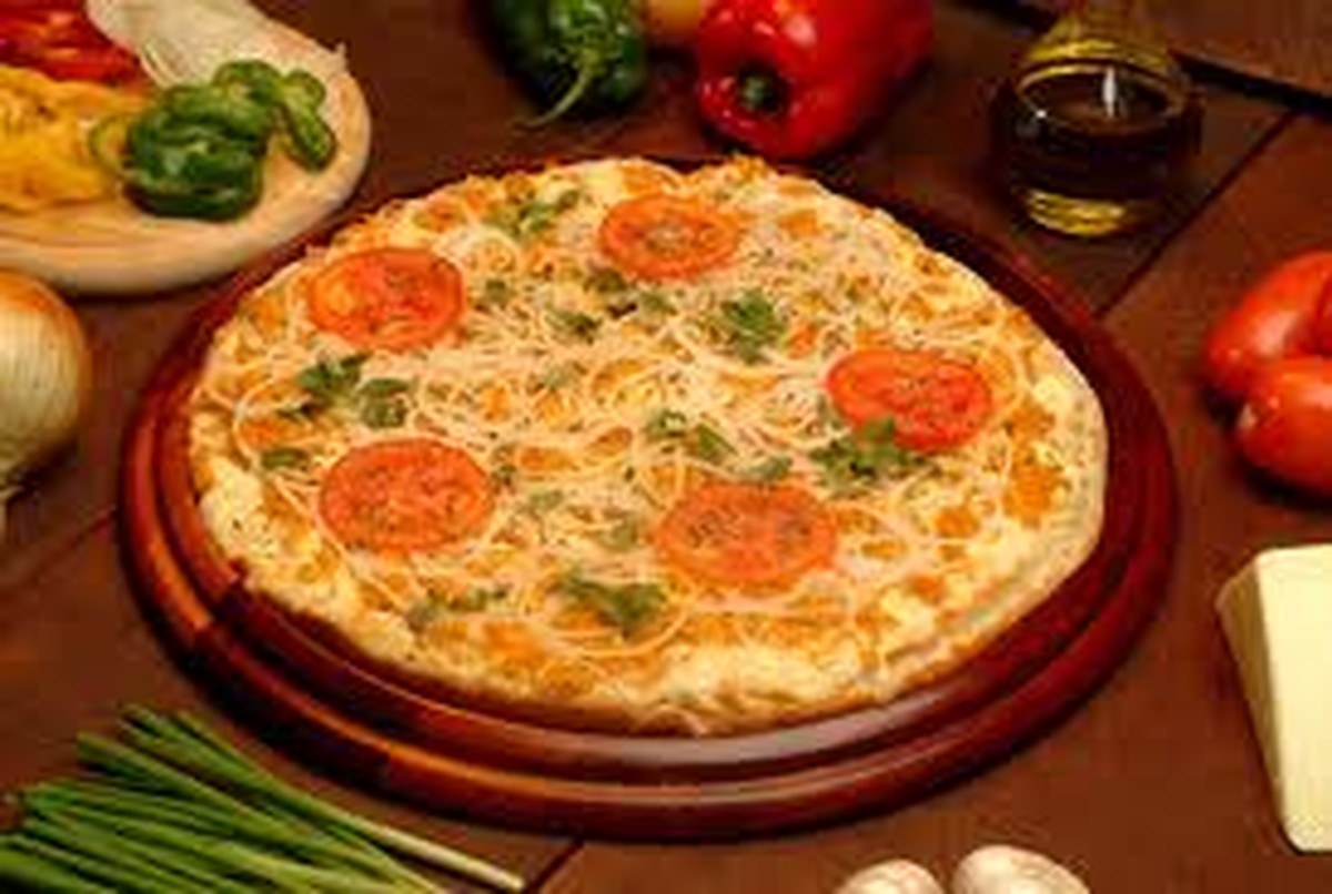 Pizza de frango com palmito | Pizzas | Receitas