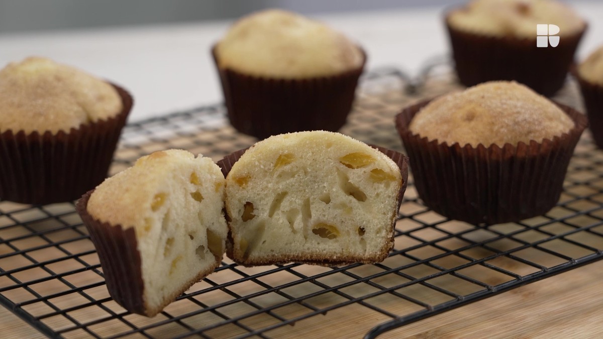 Muffin de pêssego | Bolos | Receitas