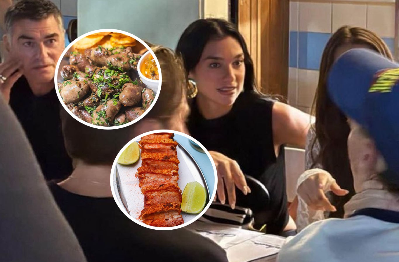 Dua Lipa prova coração, croquete e barriga de porco em bar do RJ: 'Sabe ...