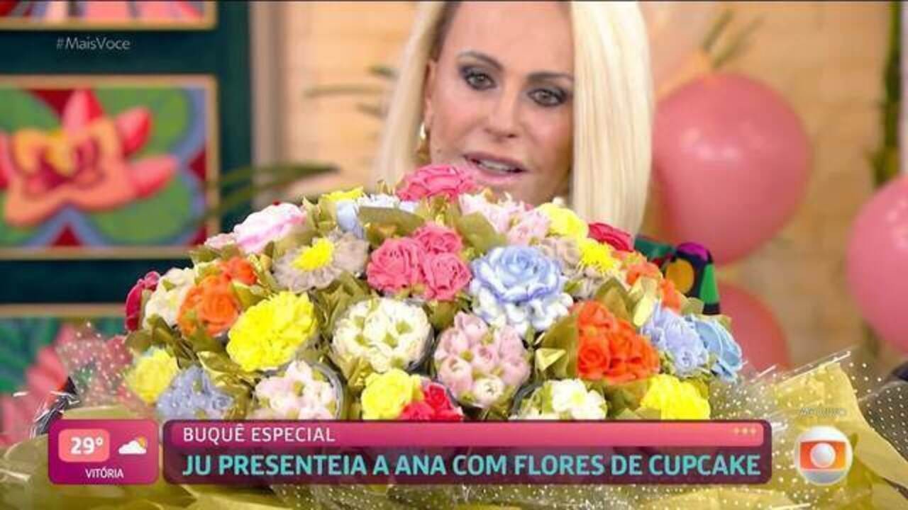 Doce buquê: confira como é feito buquê comestível que Ana Maria Braga ganhou de presente | Receitas