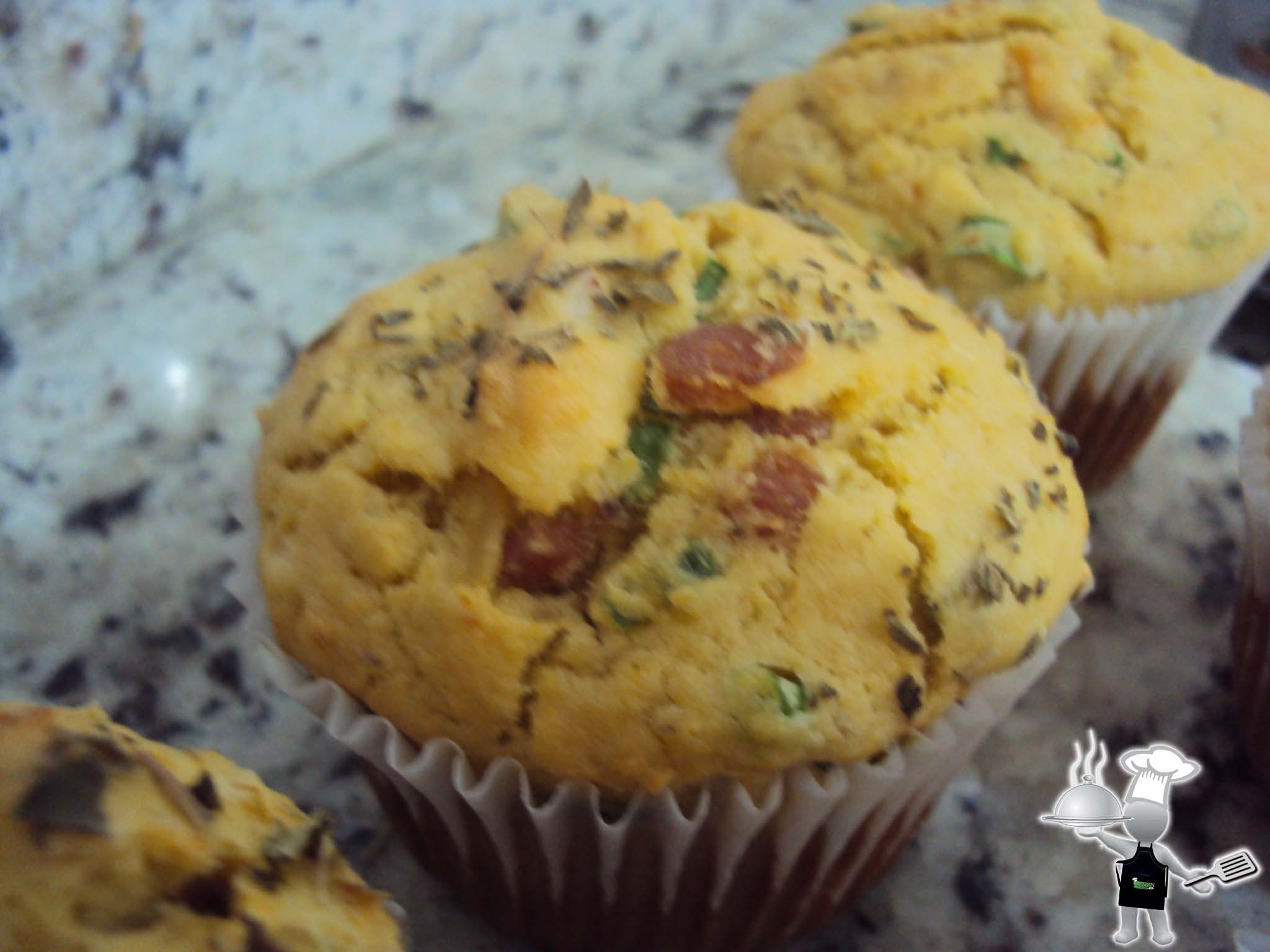Muffins Bacon com Queijo | Receitas
