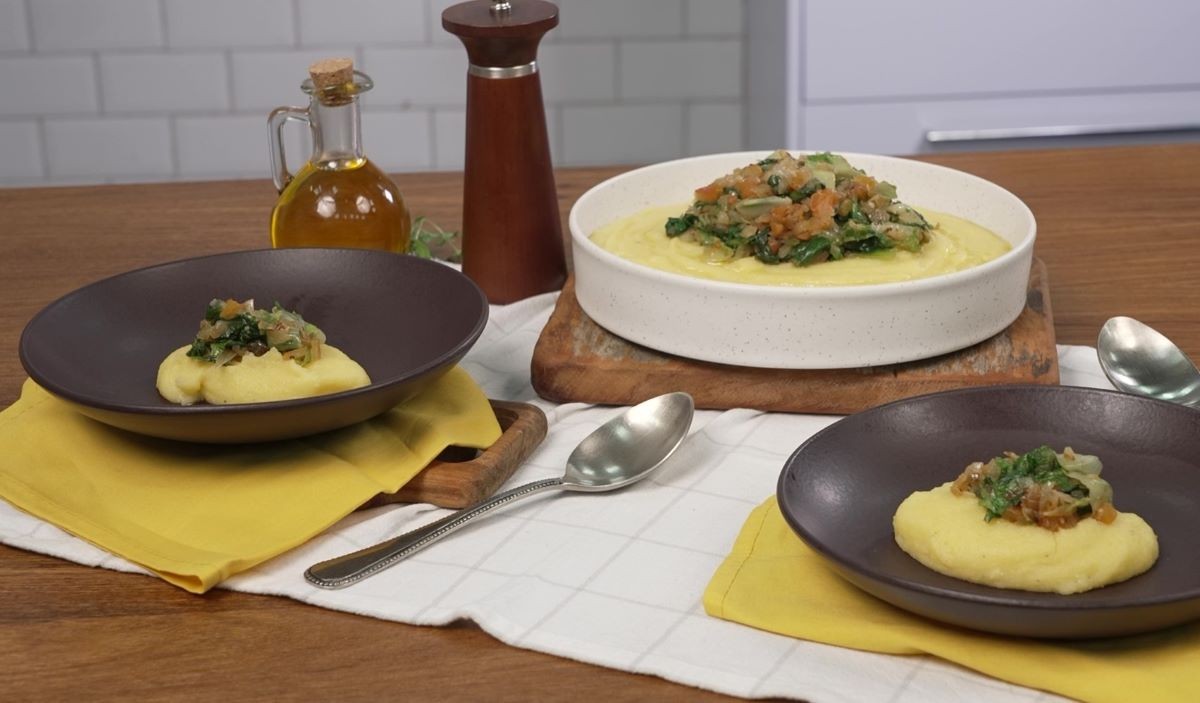 Polenta com escarola | Receitas